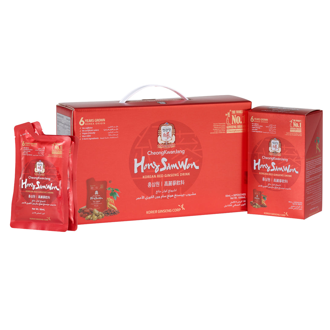 JungKwanJang Korean Red Ginseng Drink (Hong Sam Won) - 30 Pouches ...
